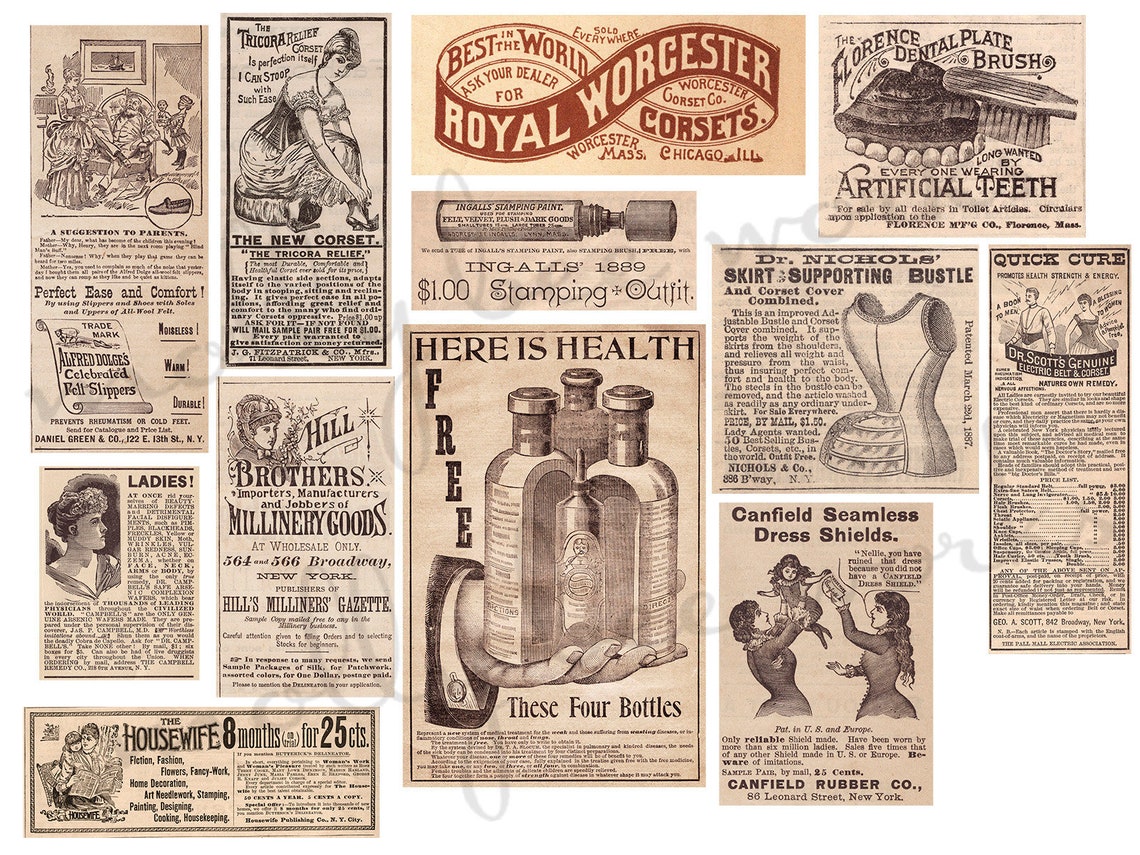 Victorian Advertisements 1890's Women's Magazine Ads Corsets Quack ...