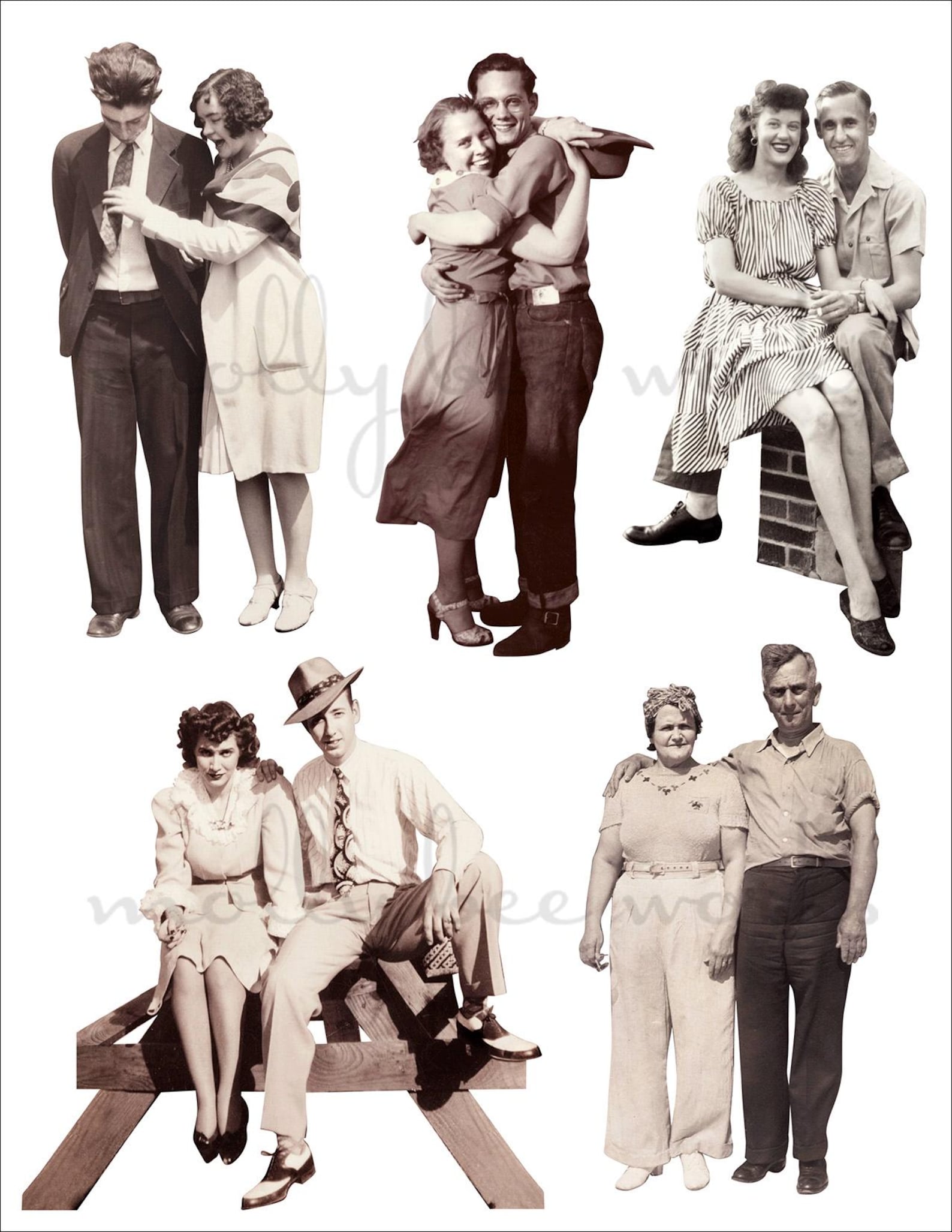 Printable Cut Outs Fussy Cuts Antique Vintage Snapshots Photos Fun ...