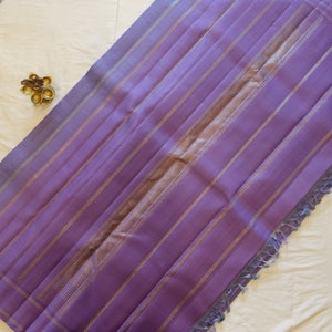 LAVENDER FIELDS | Pastel Lavender Pure Silk Kanjeevaram Saree, South ...
