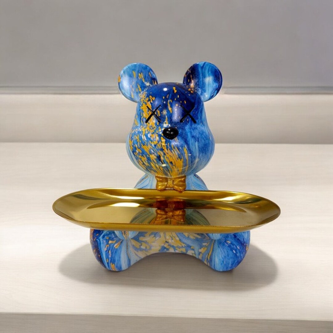 Creative Resin Bear Statue for Home Decor, Handmade Bear Desktop ...