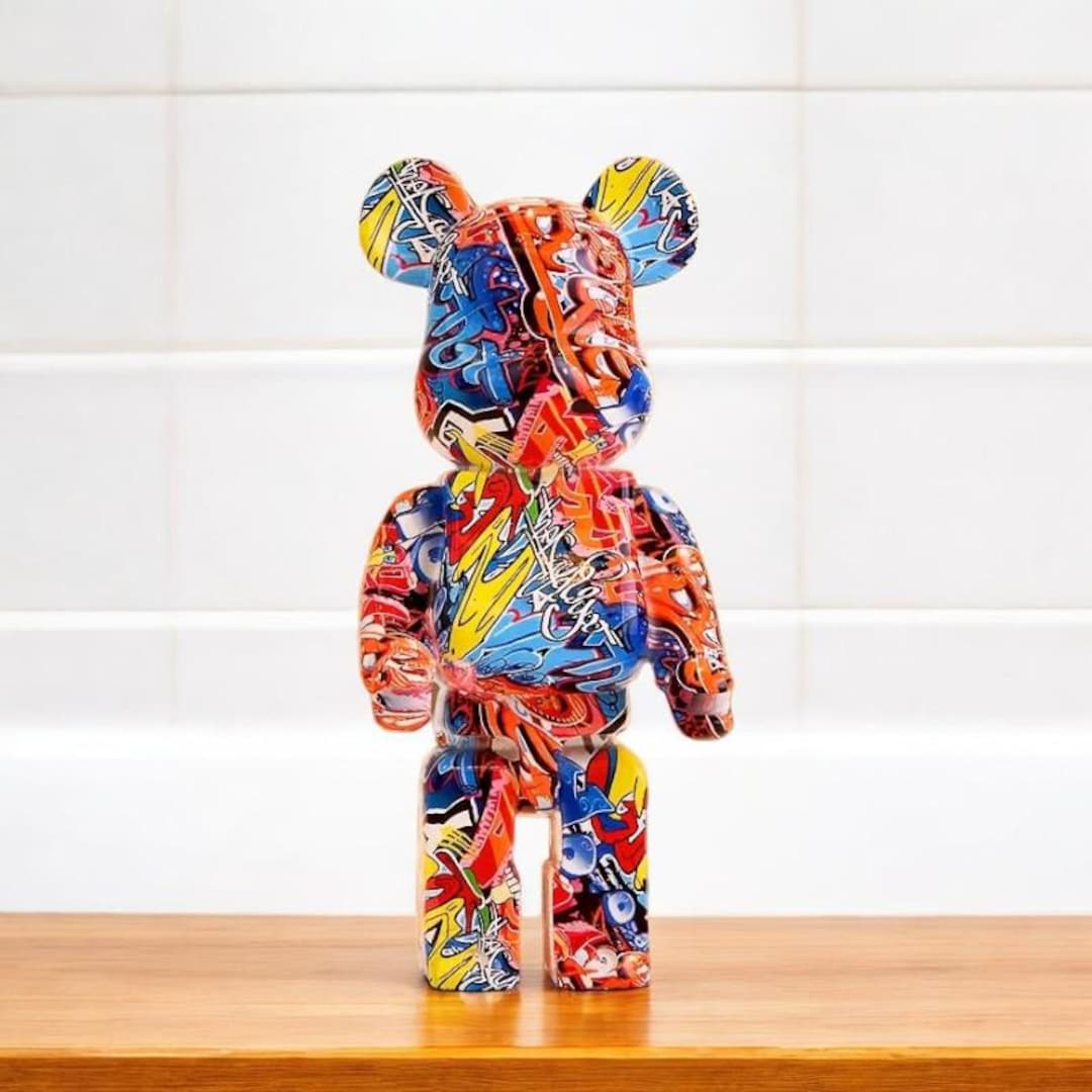 Creative 3D Bear Statue for Shelf Decor, Decorative Resin Ornament ...