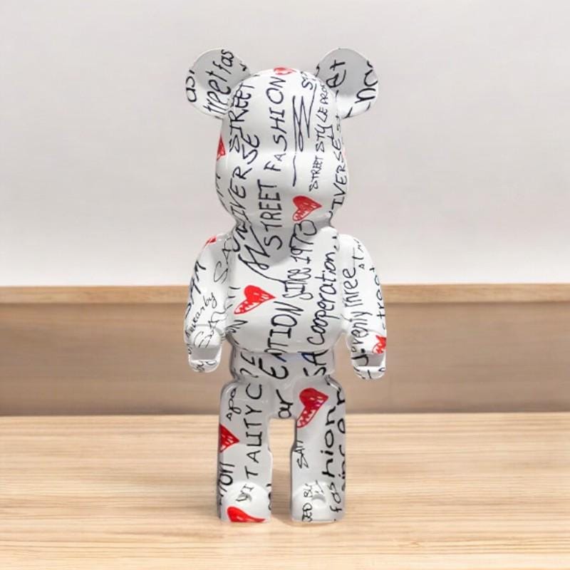 Decorative 3D Bear Statue for Office Decor, Unique Resin Ornament, Cute ...