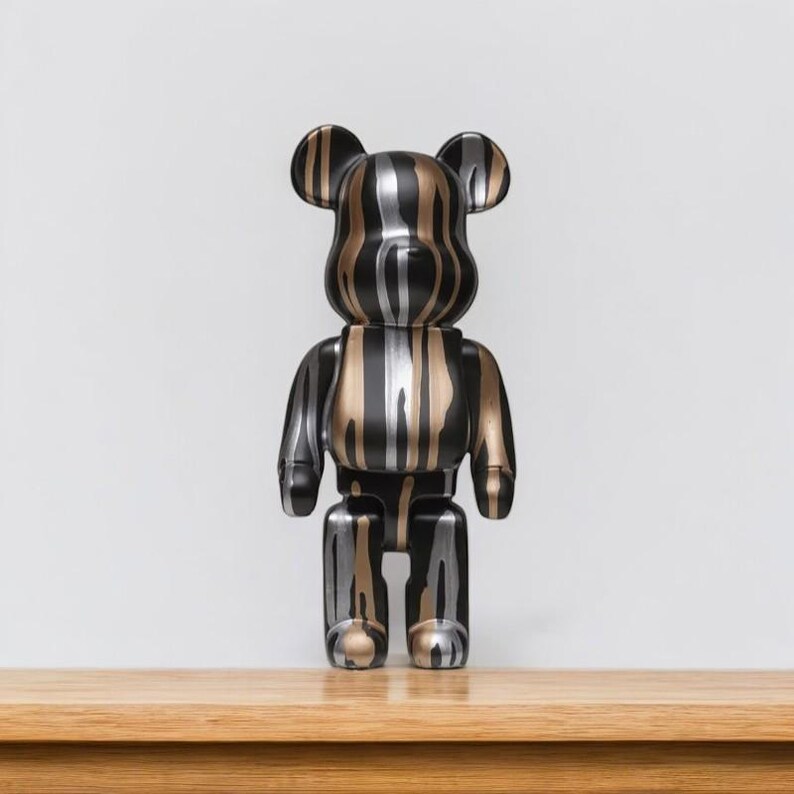 Decorative Bear Brick Action Figurine for Home Decor, Colorful Resin ...