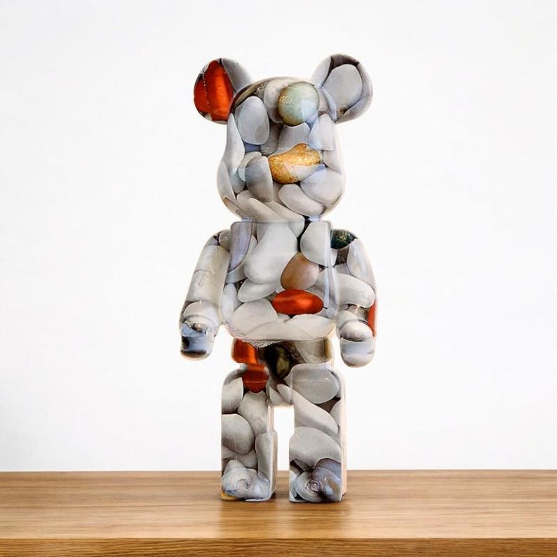 Creative 3D Bear Statue for Shelf Decor, Decorative Resin Ornament ...