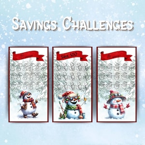 Adorable Snowman Savings Challenges, Cute Winter Challenges Bundle for ...