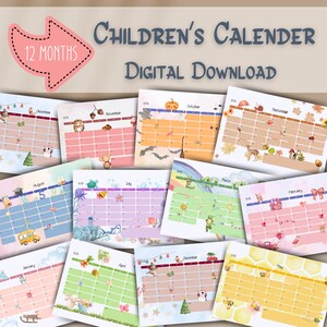 Children's Calendar 2025, Homeschool Planner, Cute Classroom Calendar ...
