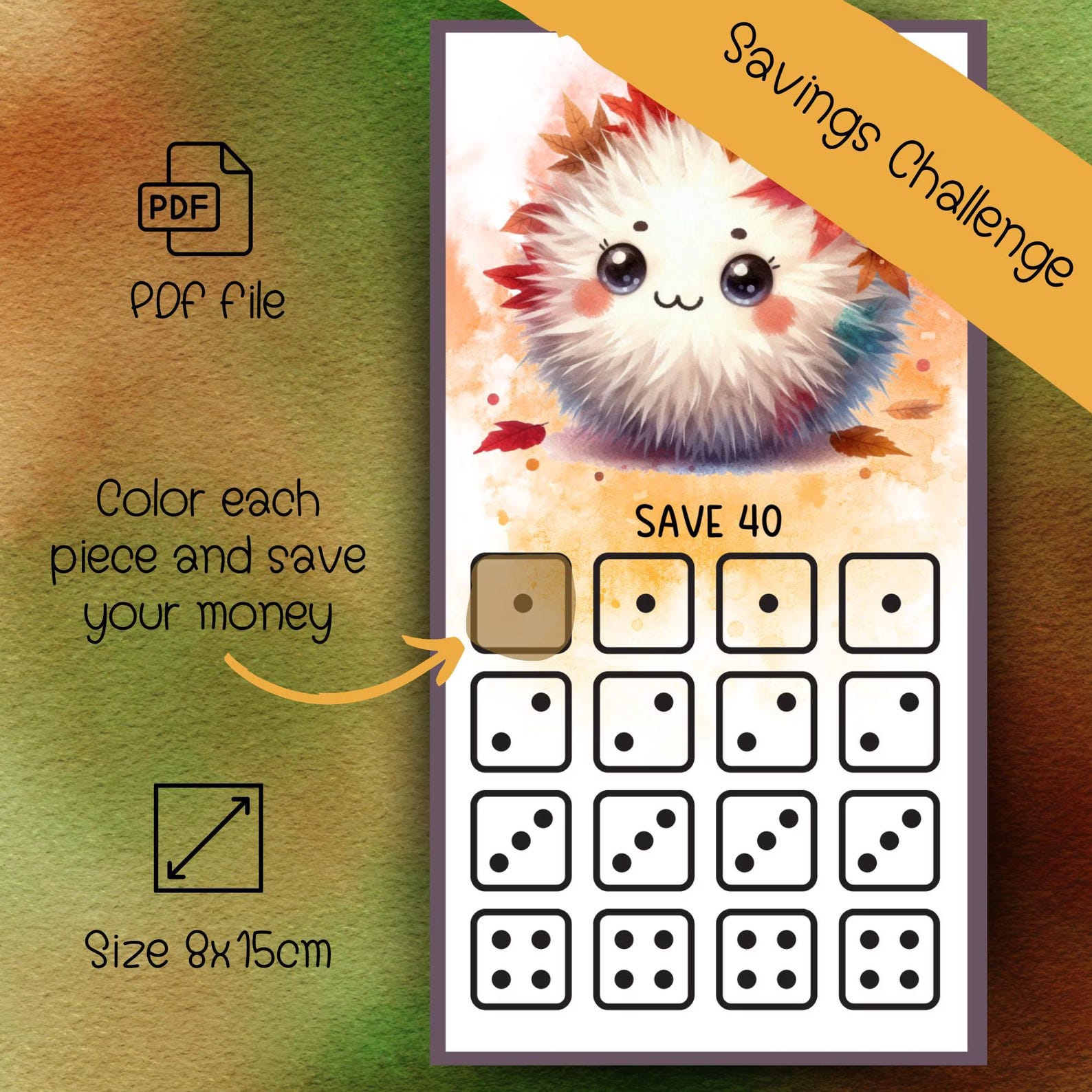 BIG Autumn Savings Challenge Bundle 60 Printable Budget Games A6 Cash ...