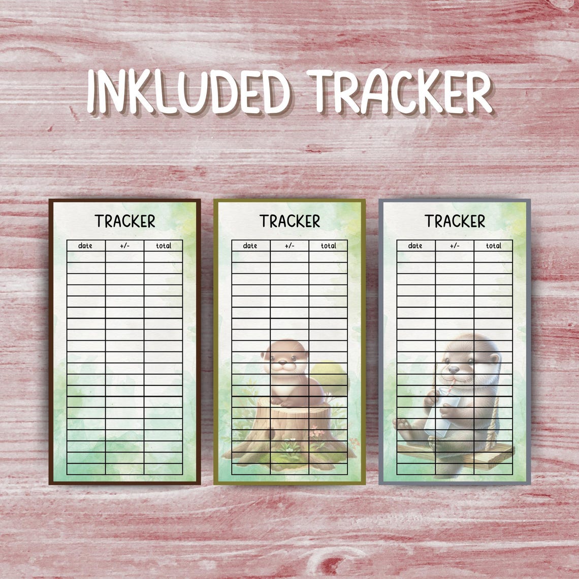 Cute Otter Savings Challenge A6 Printable Budget Game Cash Envelope ...