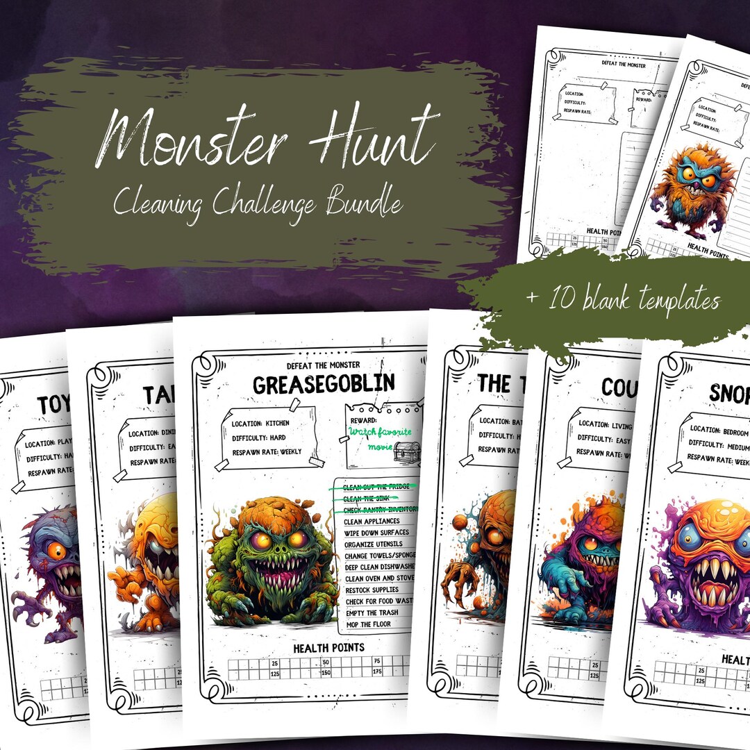 ADHD Cleaning Checklist Game, Adhd Adult Planner Cleaning Game, Adhd ...