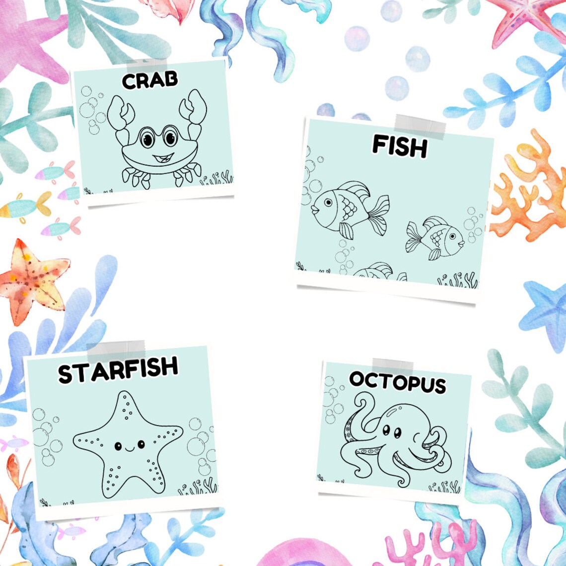 Colouring Sea Book Printable Colouring Sea Book Pre-school ...