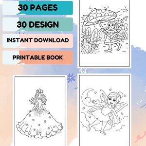 Colouring Magical World Page, Princess Colouring Page, Unicorn ...