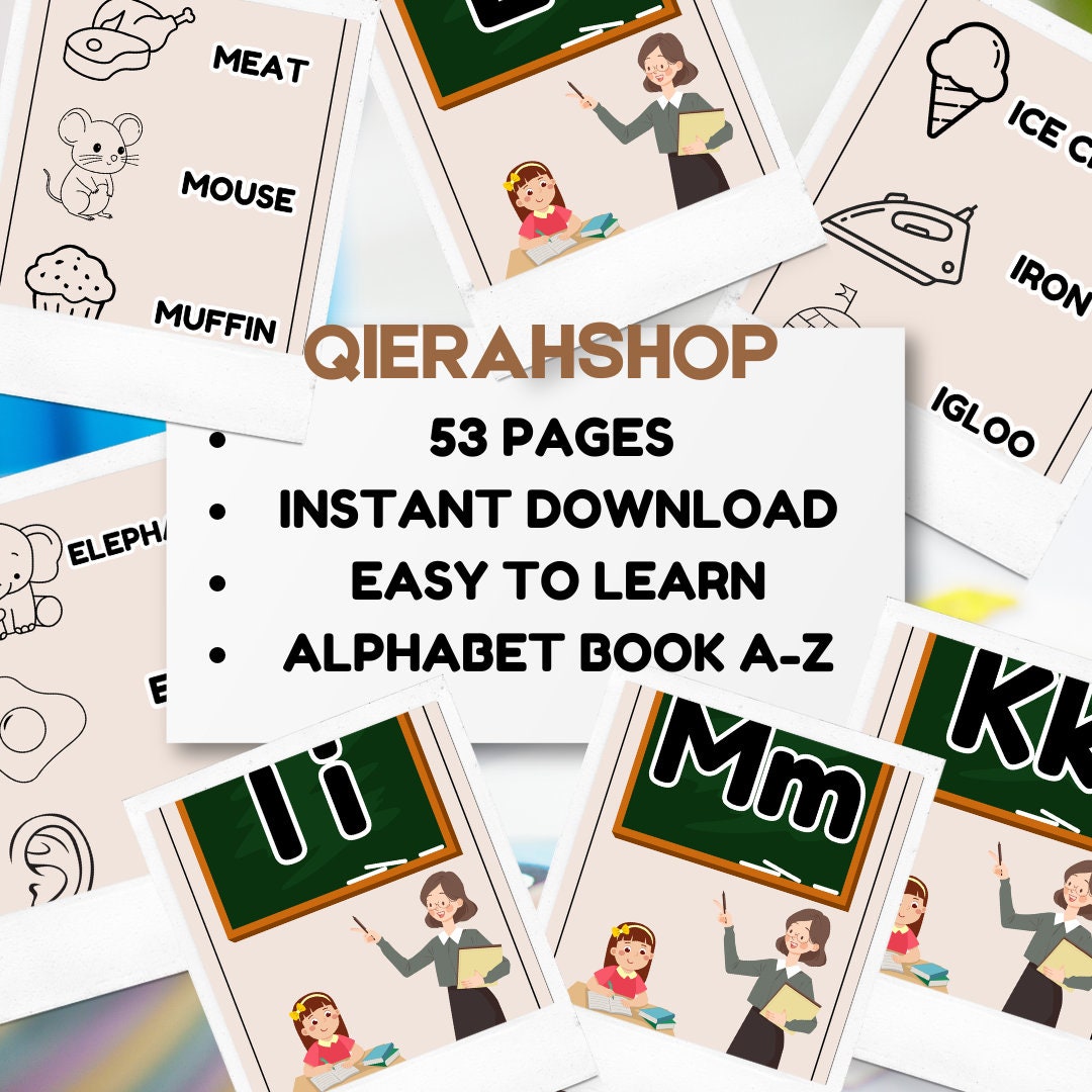 Alphabet Learning Printables for Kids Homeschool Educational Resource ...