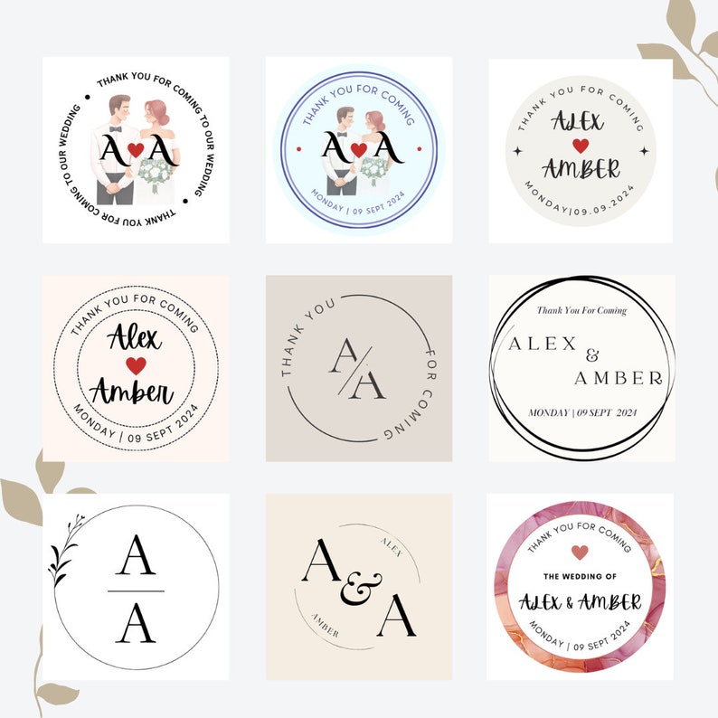 Custom Roll Stickers , Custom Label , Wedding Label Stickers , Simple ...