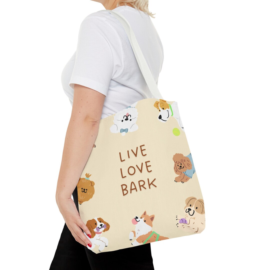 Cute Dogs Tote Bag, Eco-friendly Reusable Shopping and Grocery Bag ...