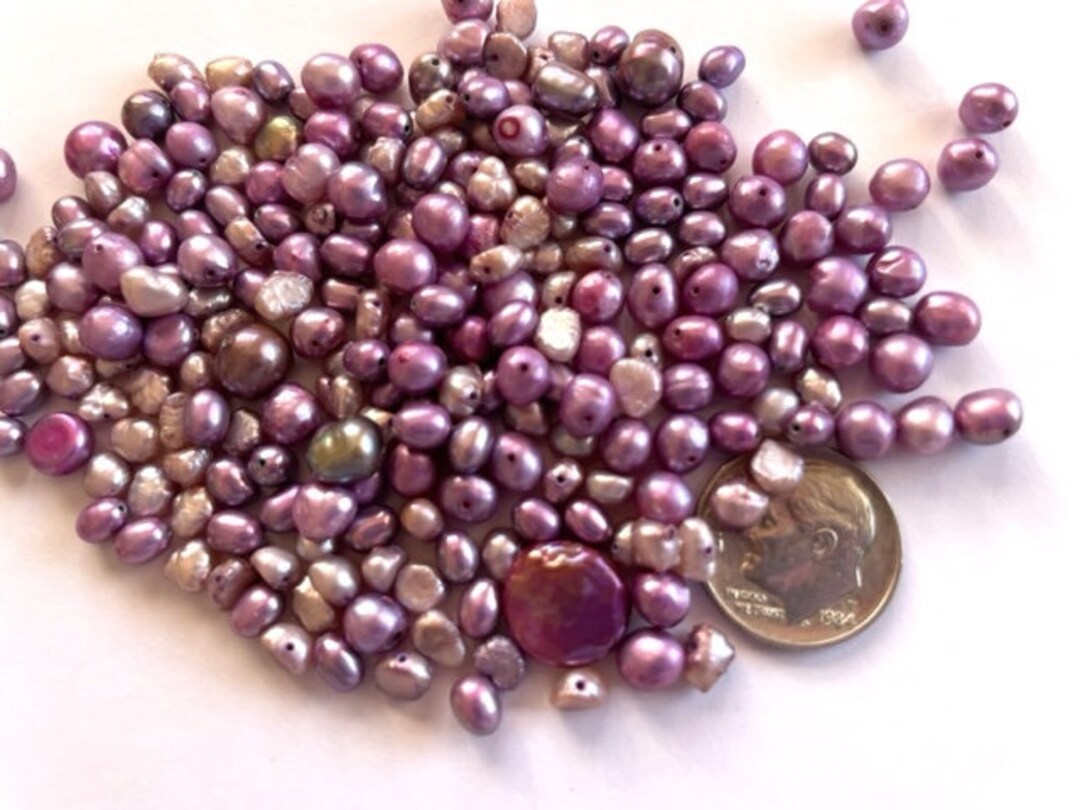 Freshwater Pearl Beads Shades of Purple Pearl Bead Mix Beading Supplies ...