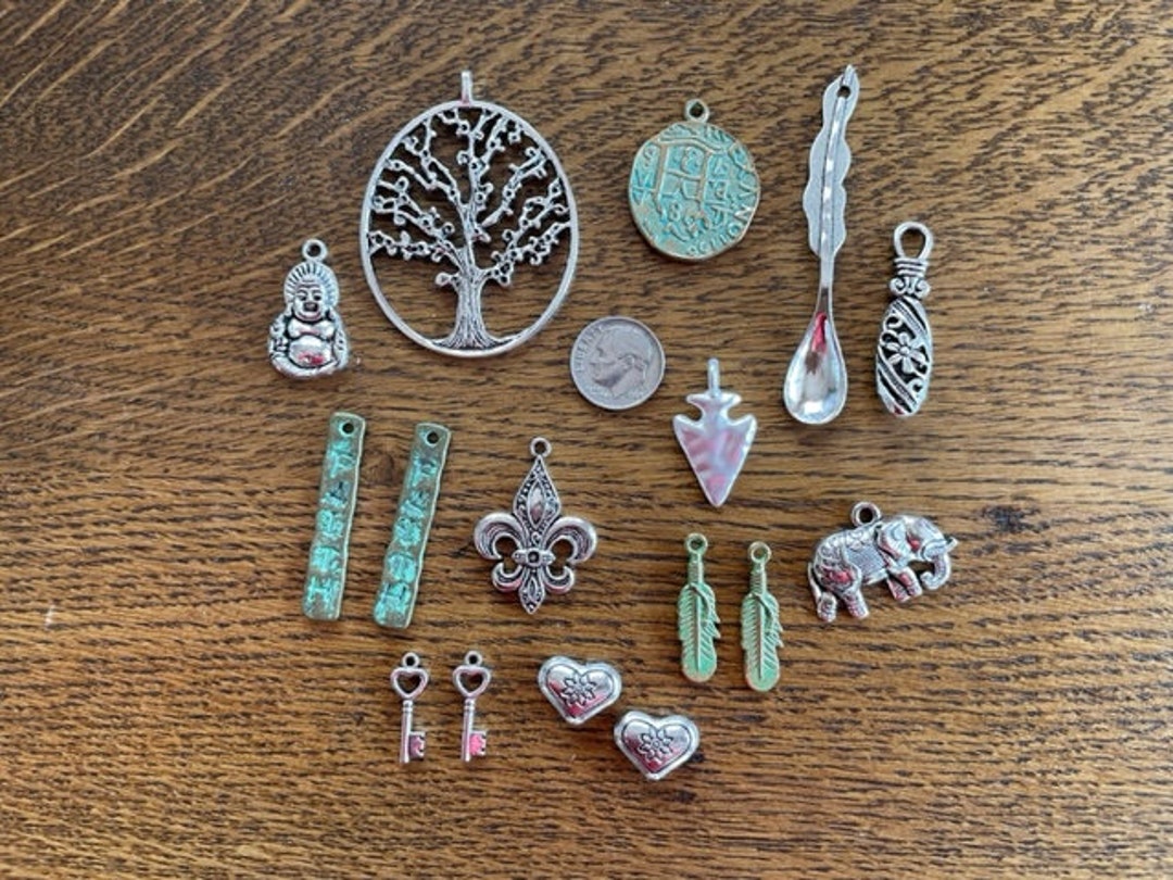 Pewter Charms Lot - (16) Pewter Charms - Jewelry Supplies - Jewelry ...