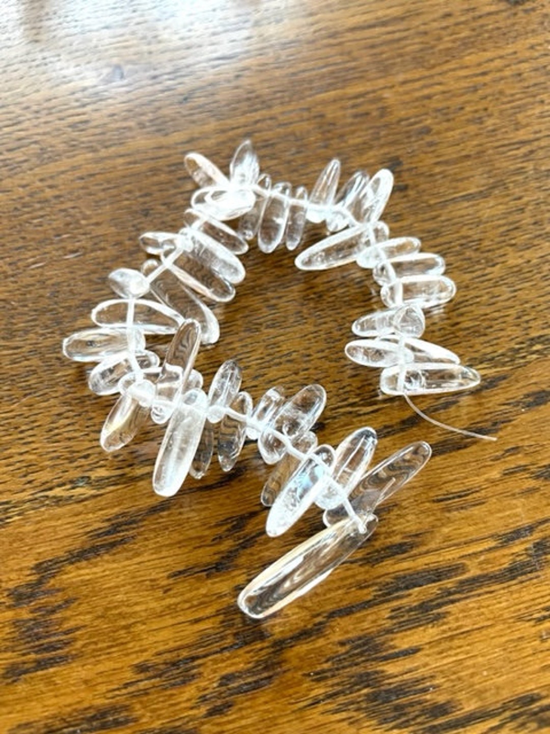 Clear Quartz Crystal Beads Quartz Gemstone Stick Beads Beading Supplies ...