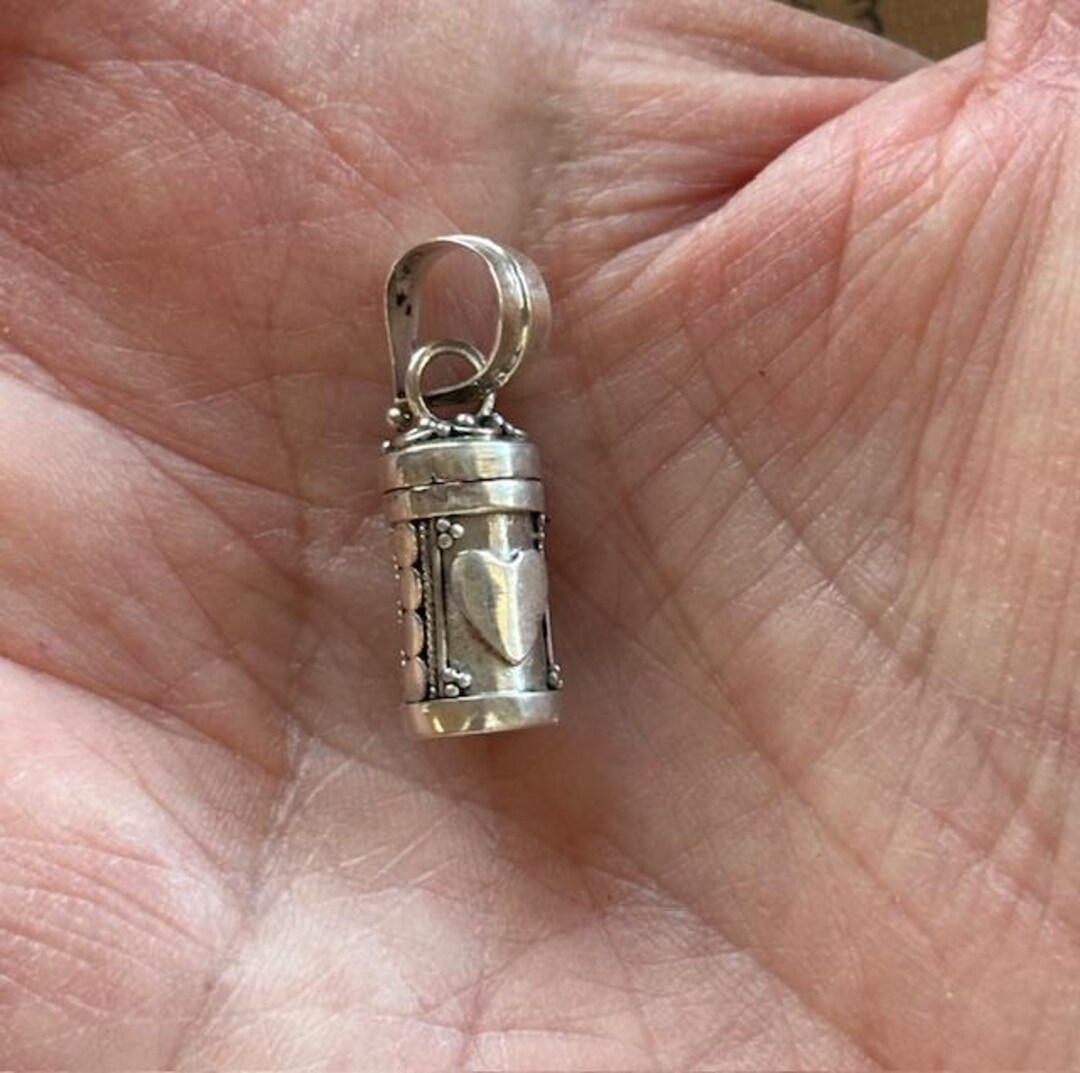 Bali Sterling Silver Prayer Box - Sterling Silver Perfume Box - Bali ...