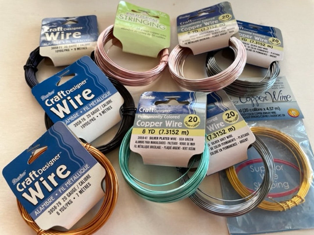 20 Gauge Craft Wire Lot Colored Copper Artistic Wire - Etsy