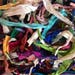 Recycled Sari Silk Ribbon Short Scraps - Multi Colored Sari Ribbon ...