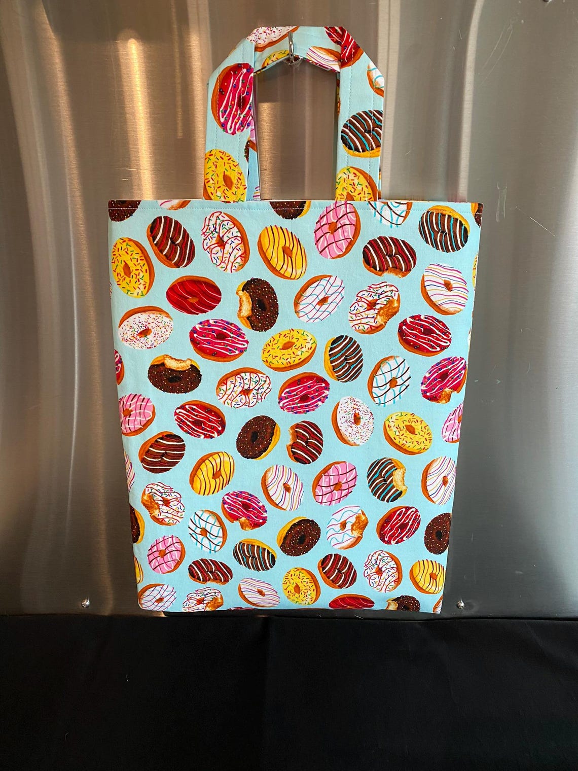Tote Bag -donuts With White Lining, Fabric and Handles Reinforced With ...