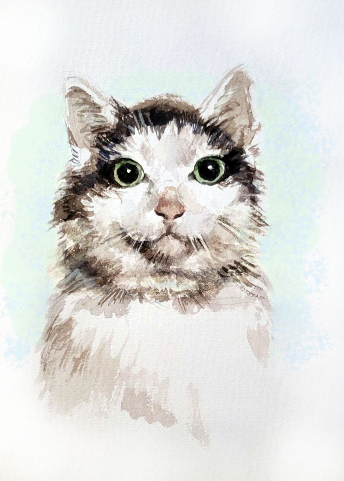 Cat Portrait, Cat Art, Custom Cat Painting, Custom Pet Portrait ...