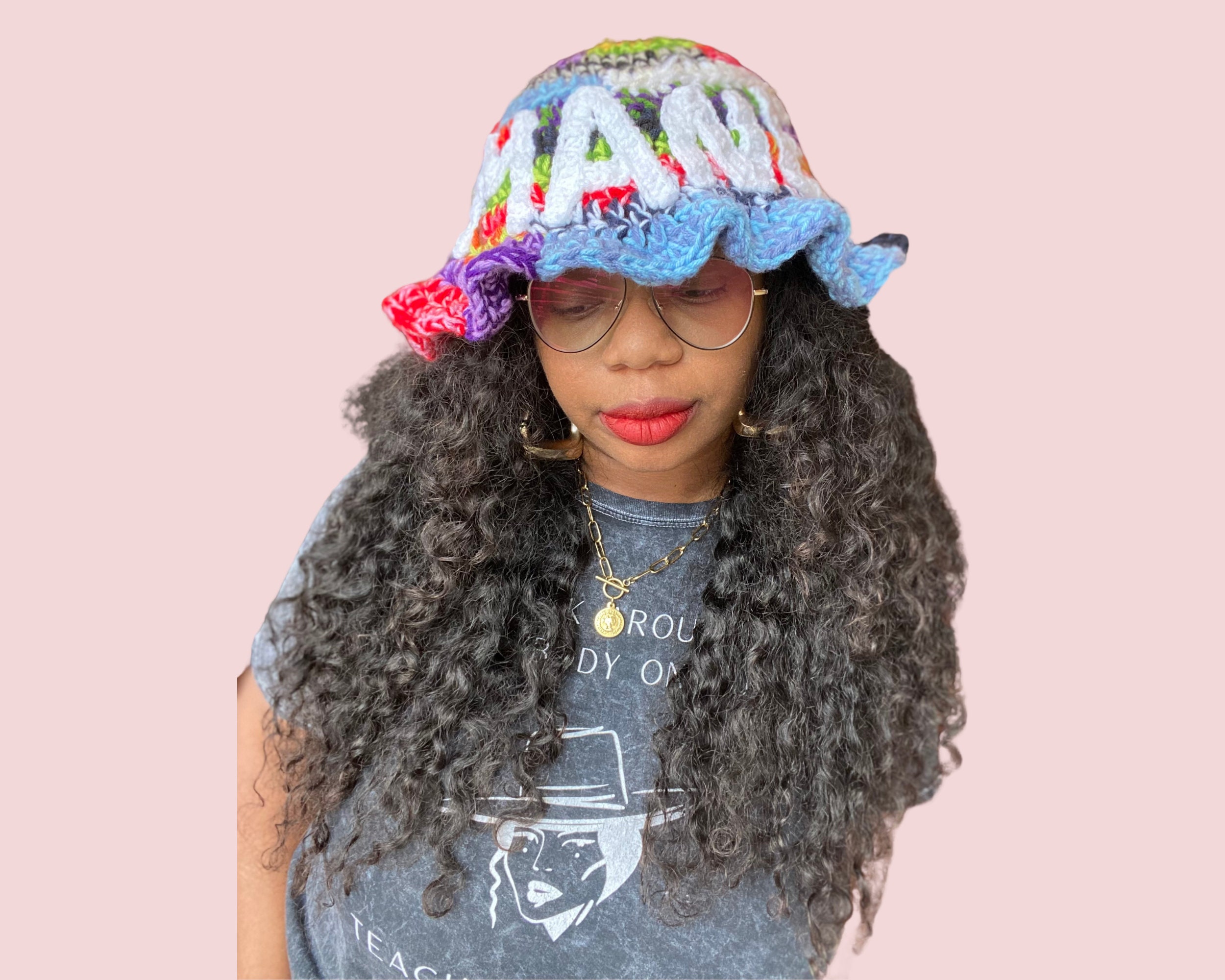 Patchwork City Slang Hat, 901, Memphis, Crochet Hat, Handmade Hat ...