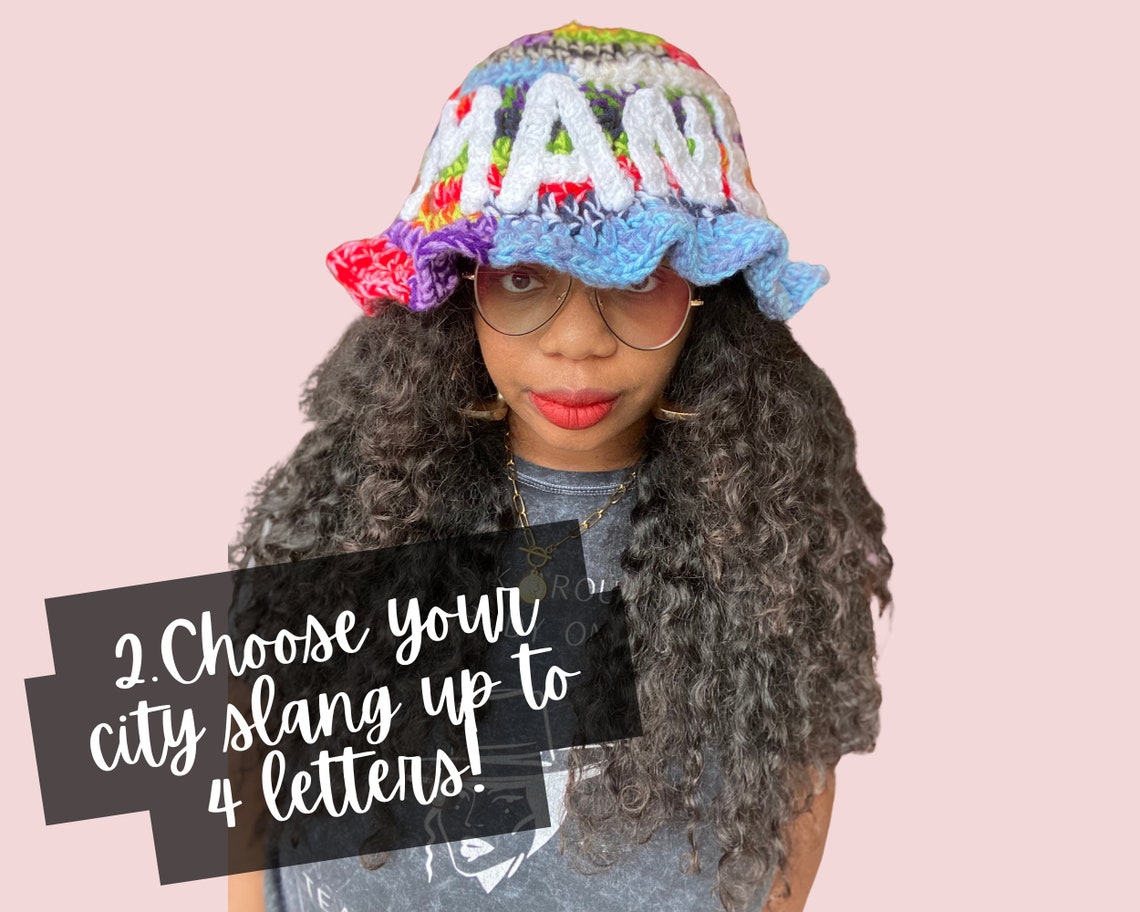 Patchwork City Slang Hat, 901, Memphis, Crochet Hat, Handmade Hat ...