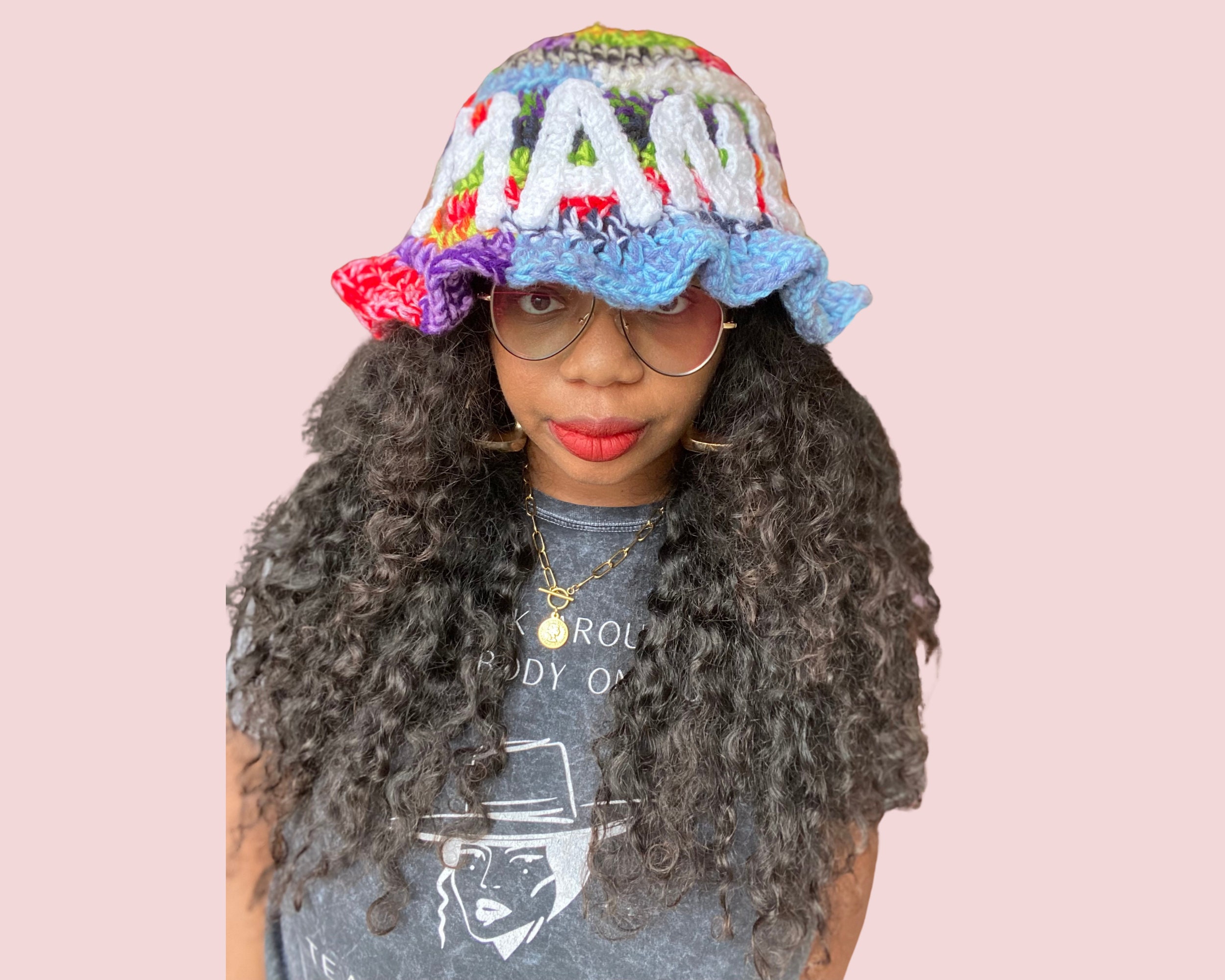 Patchwork City Slang Hat, 901, Memphis, Crochet Hat, Handmade Hat ...