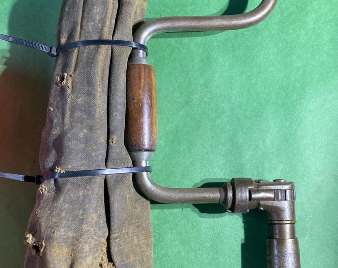 Antique Wood Brace and Bit Set - Etsy