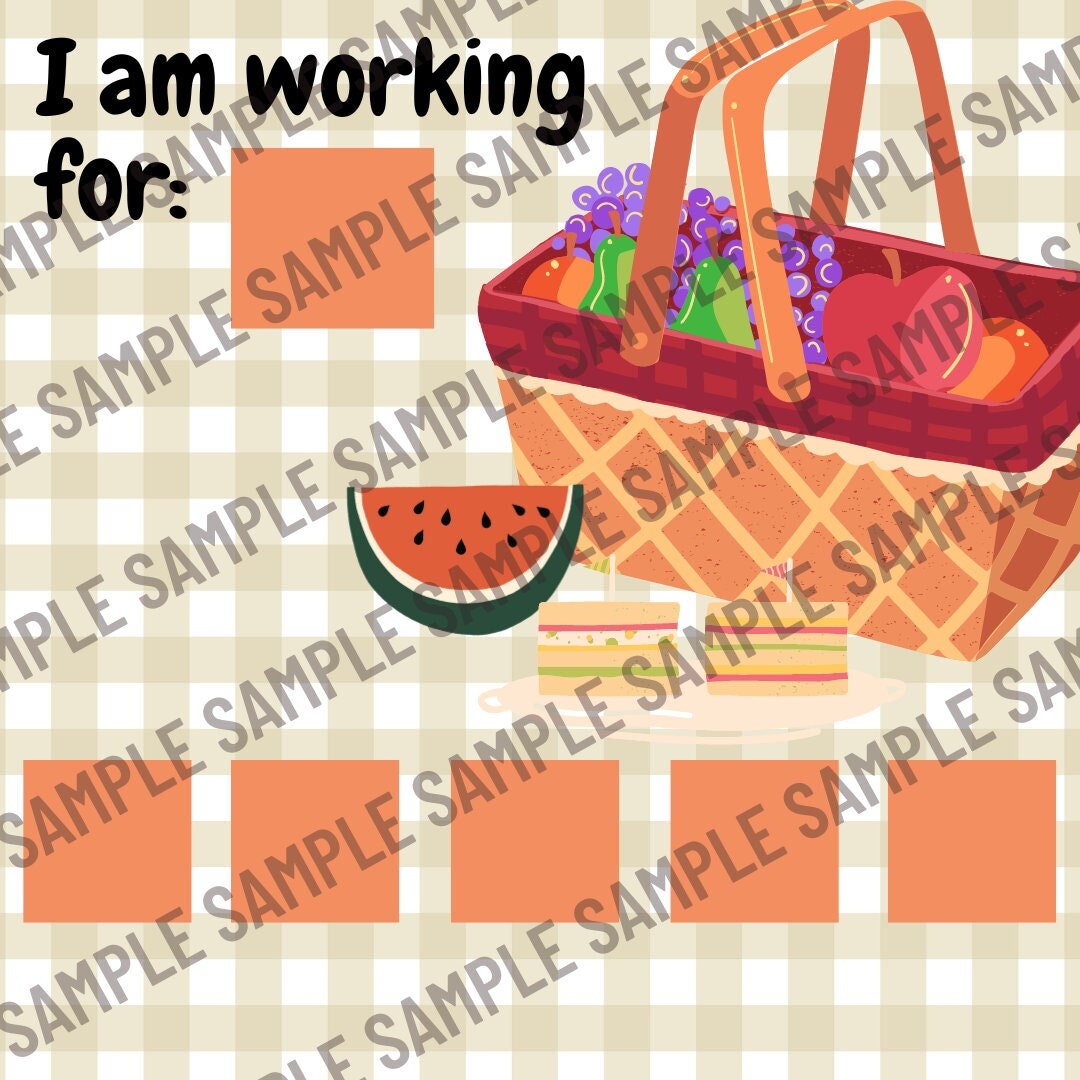 ABA Token Board- Picnic Themed - Etsy