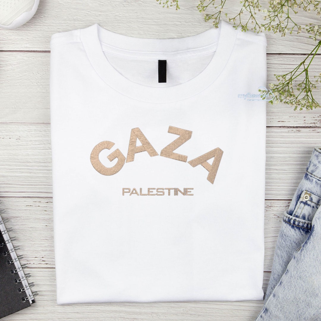 Gaza Embroidered Shirt | Palestine Embroidered Shirt | Arabic T-shirt ...