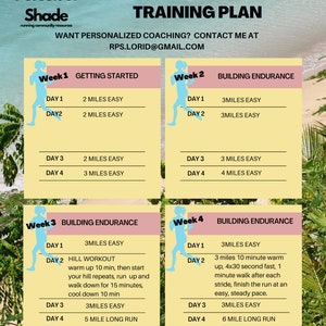 Beginner Half Marathon Training Plan RRCA Caetified Coach - Etsy
