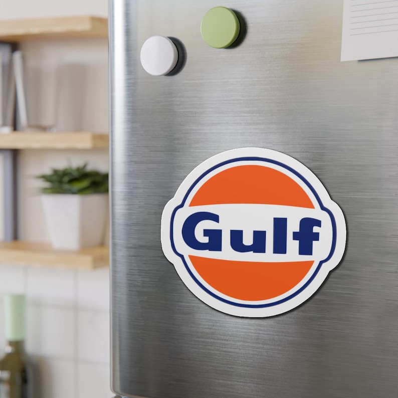Vintage Gulf Oil Racing Magnet: Retro Garage Decor - Etsy