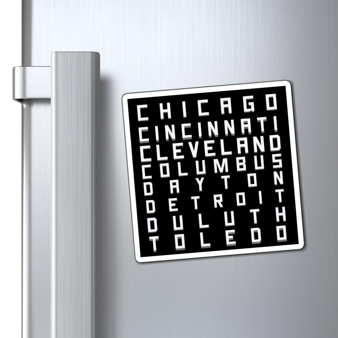 Ohio Cities Magnet Set, Black and White Travel Souvenir - Etsy