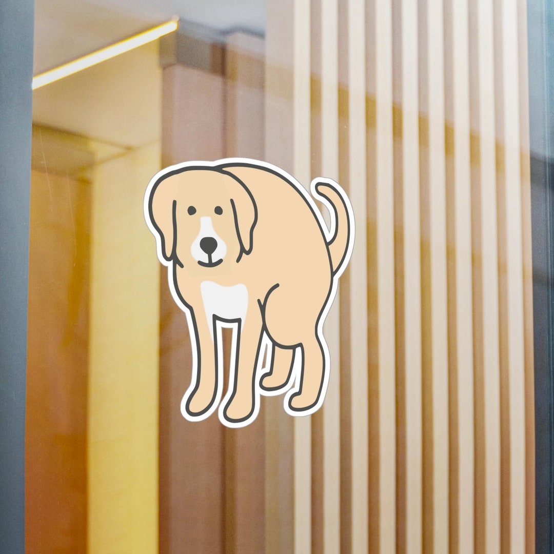 Dog Pooping Vinyl Decals, Funny Pet Sticker Pack, Animal Lover Gift ...