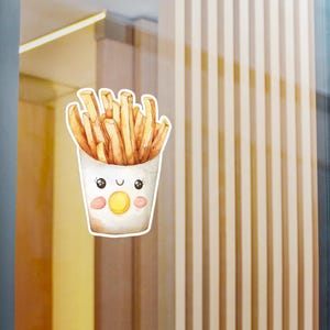 Cute Kawaii French Fry Vinyl Decals, Fun Car Stickers, Laptop ...