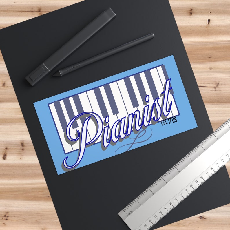 PIANIST STICKER Bumper Sticker Gift Idea for the Piano Player in Your ...