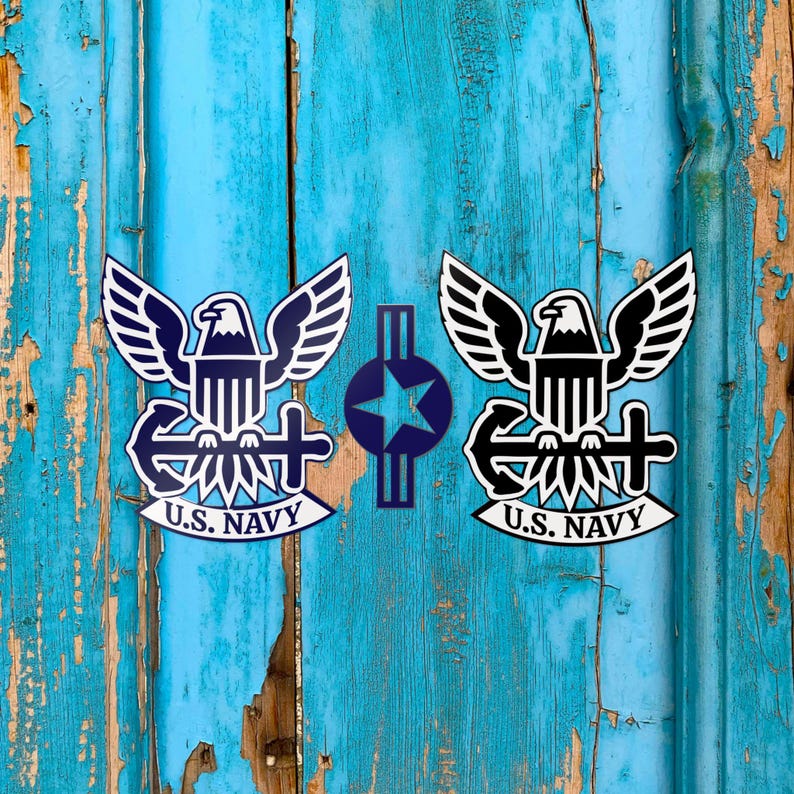 US Navy Eagle Emblem DTF Stickers | Weathered Air Roundel Decals - Etsy