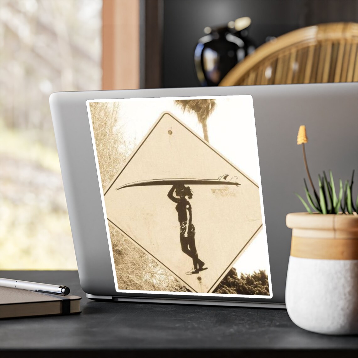 Surfer Girl Sticker Kiss-cut Vinyl Decals Surfing Girl Sticker ...