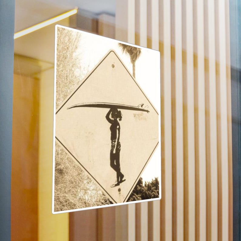 Surfer Girl Sticker Kiss-cut Vinyl Decals | Surfing Girl Sticker ...