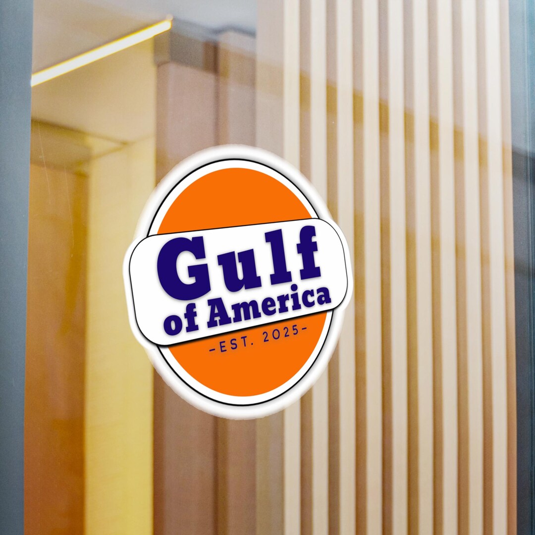 Gulf of America Vinyl Decal Sticker, Gulf Oil Logo Inspired Decal, Car ...