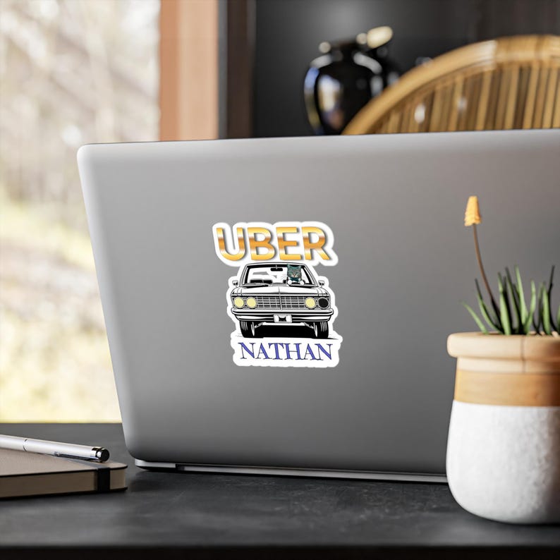 Funny Cat Uber Driver Car Decal | Personalized Window Sticker - Etsy