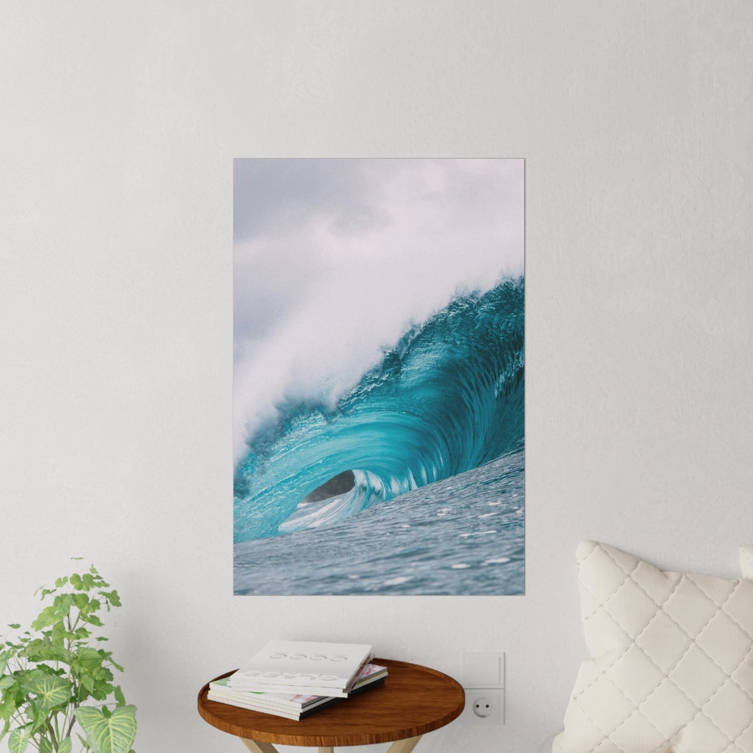 BIG WAVE Surfing Large Wall Decals 36 X 24 24 X 36 Ocean Life Surfer Gift Home Goods Surfing Him ...