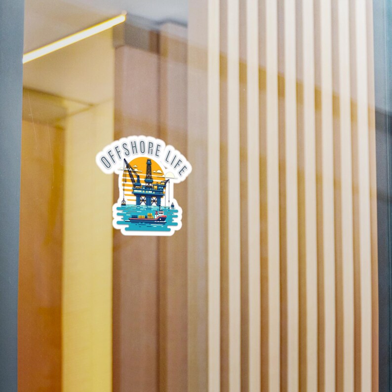 Vinyl Decal, Offshore Oil Rig 'OFFSHORE LIFE' Sticker - Nautical Decor ...