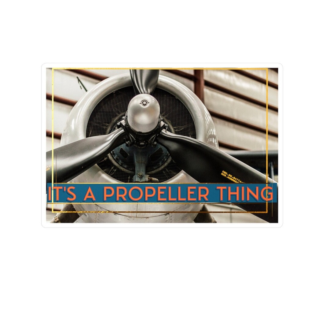 PROPELLER STICKER Kiss-cut Vinyl Decals Aviation Lover Sticker Pilot or ...