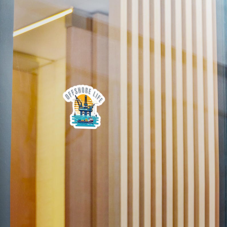 Vinyl Decal, Offshore Oil Rig 'OFFSHORE LIFE' Sticker - Nautical Decor ...