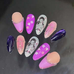 Nico Robin One Piece Inspired Nail Set - Etsy