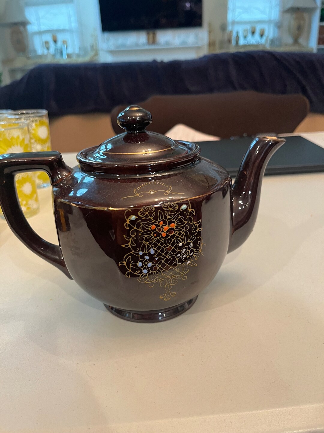 Vintage Relco Rockingham Brown Tea Pot-4.9 Inches Tall - Etsy