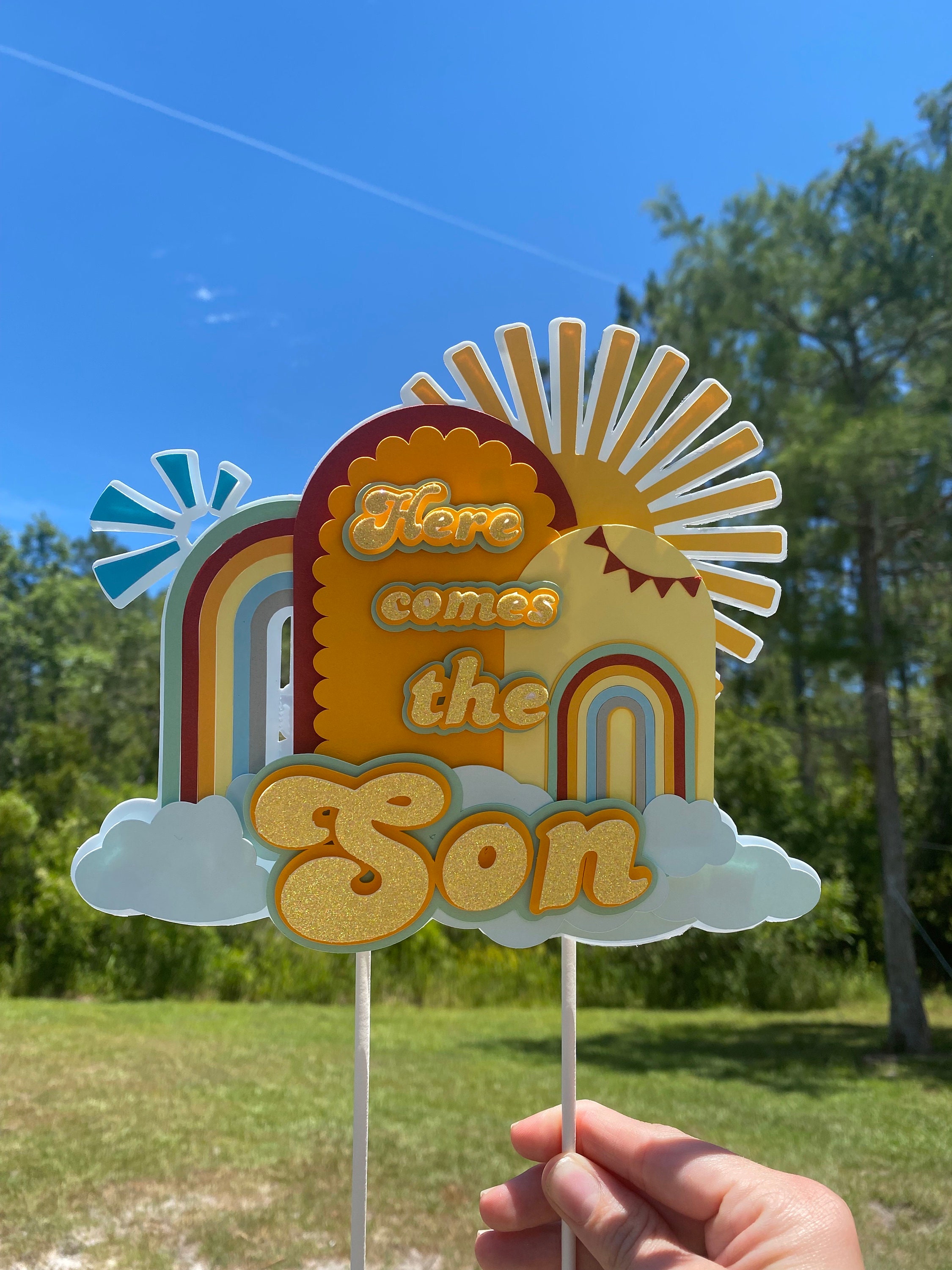 Here Comes the Son/sun Boy Baby Shower Cake Topper - Etsy